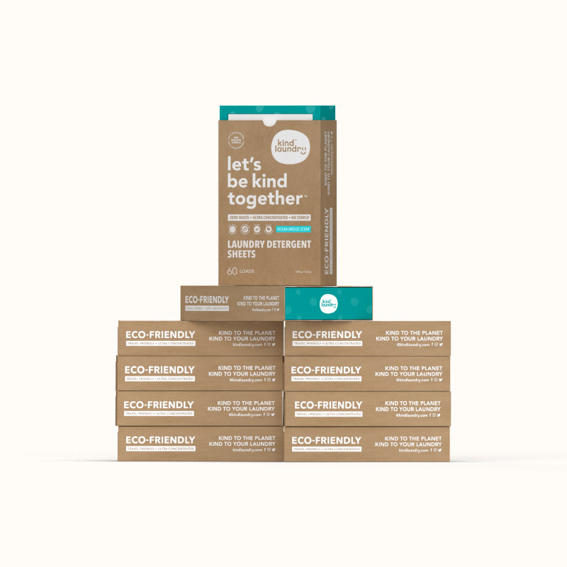 Eco-Friendly Laundry Detergent Sheets - Ocean Breeze (10 Boxes) | Kind ...