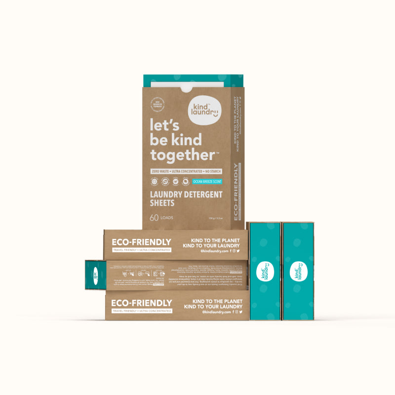 Eco-Friendly Laundry Detergent Sheets - Ocean Breeze (6 boxes) | Kind ...